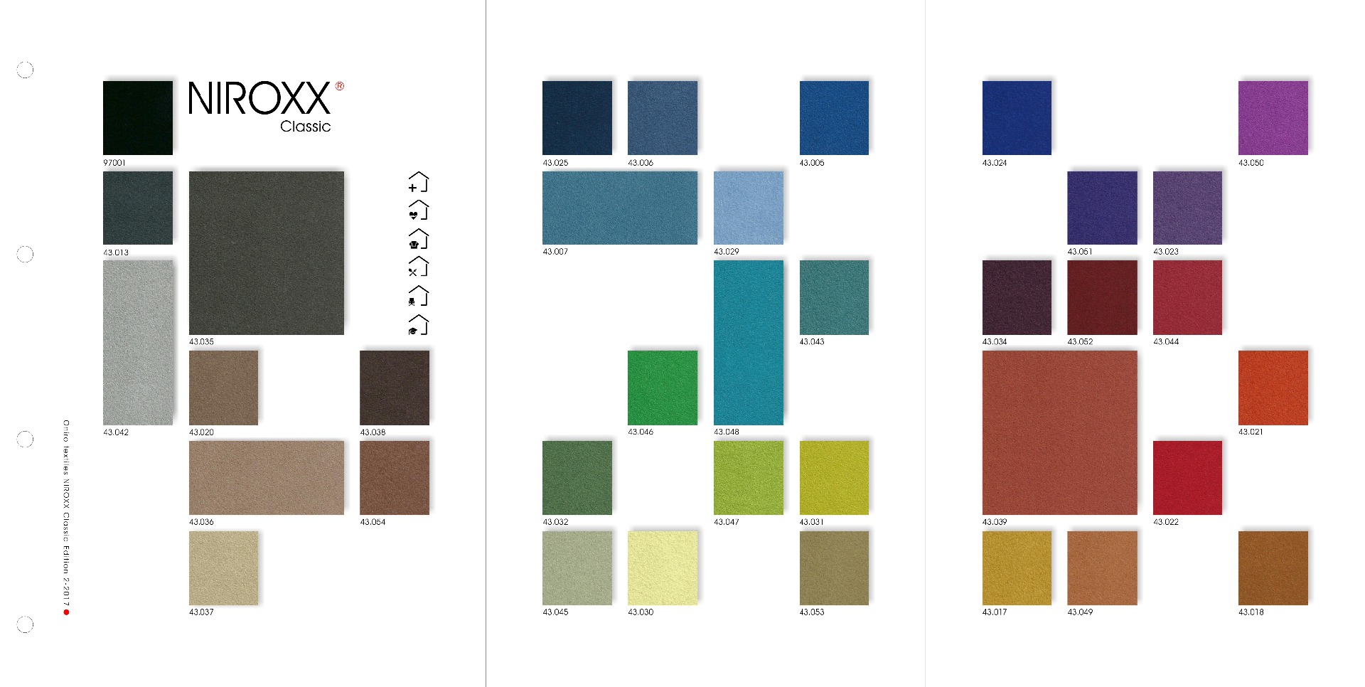 Niroxx color card | Oniro Textiles