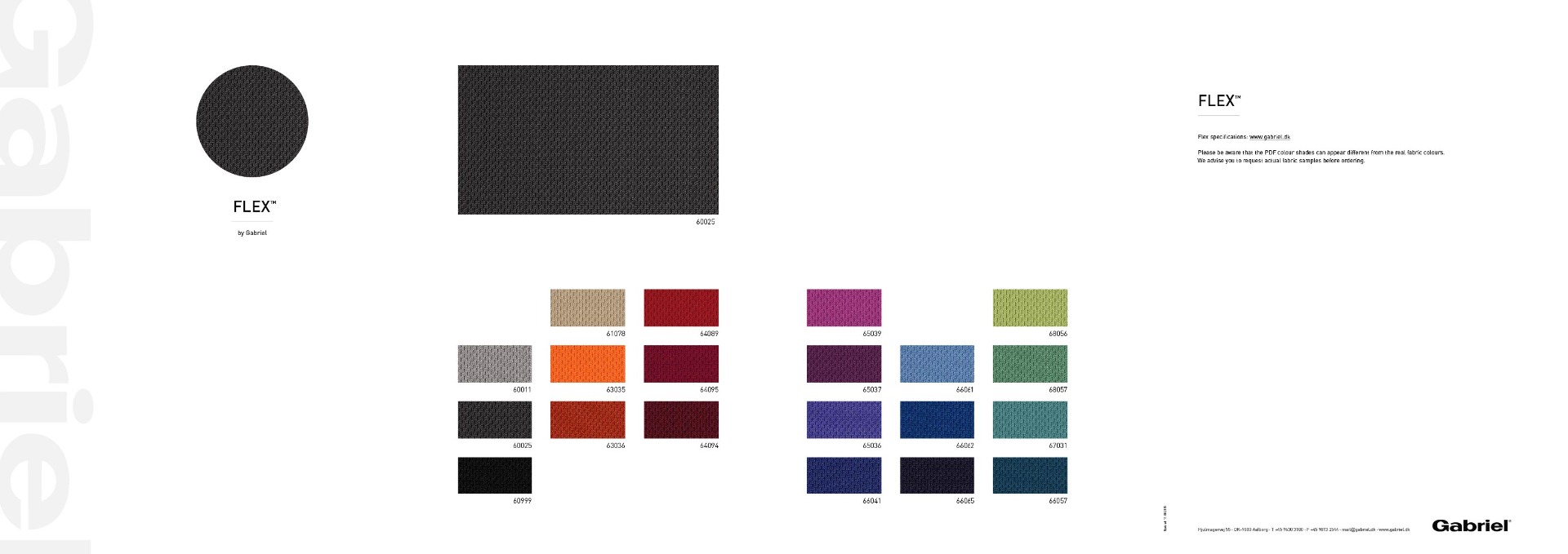 Gabriel color card | Oniro Textiles