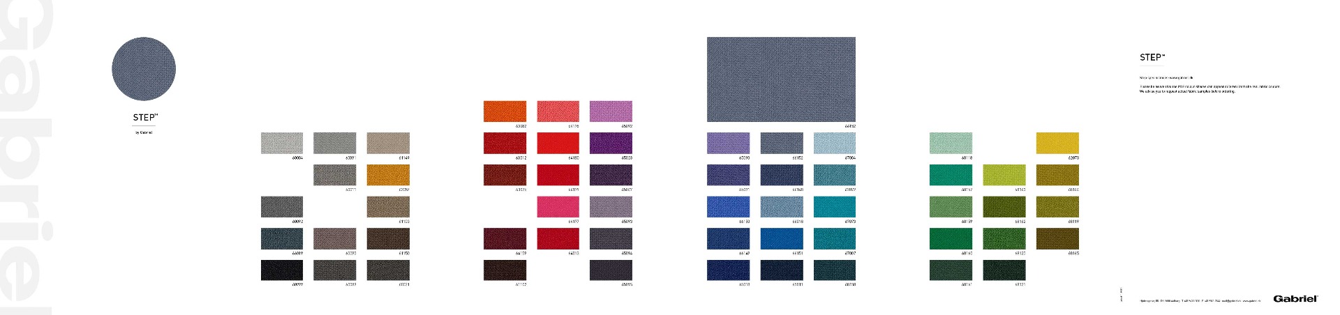 Gabriel color card | Oniro Textiles