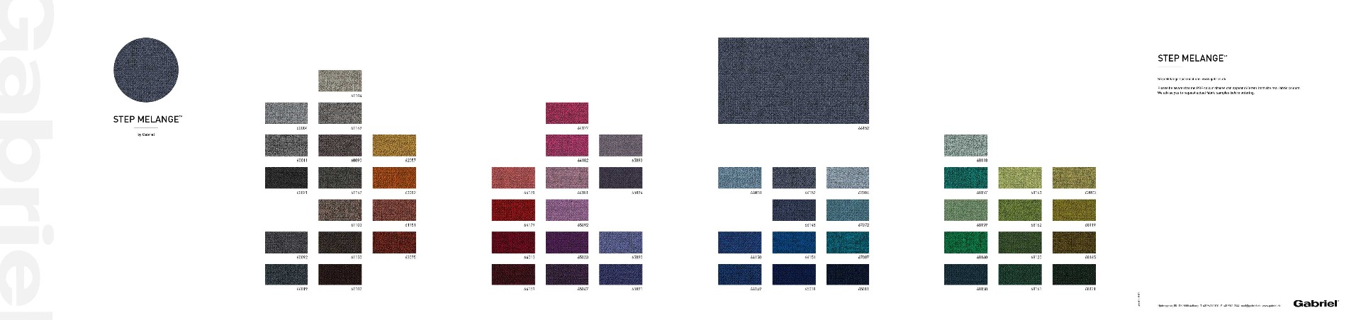 Gabriel color card | Oniro Textiles