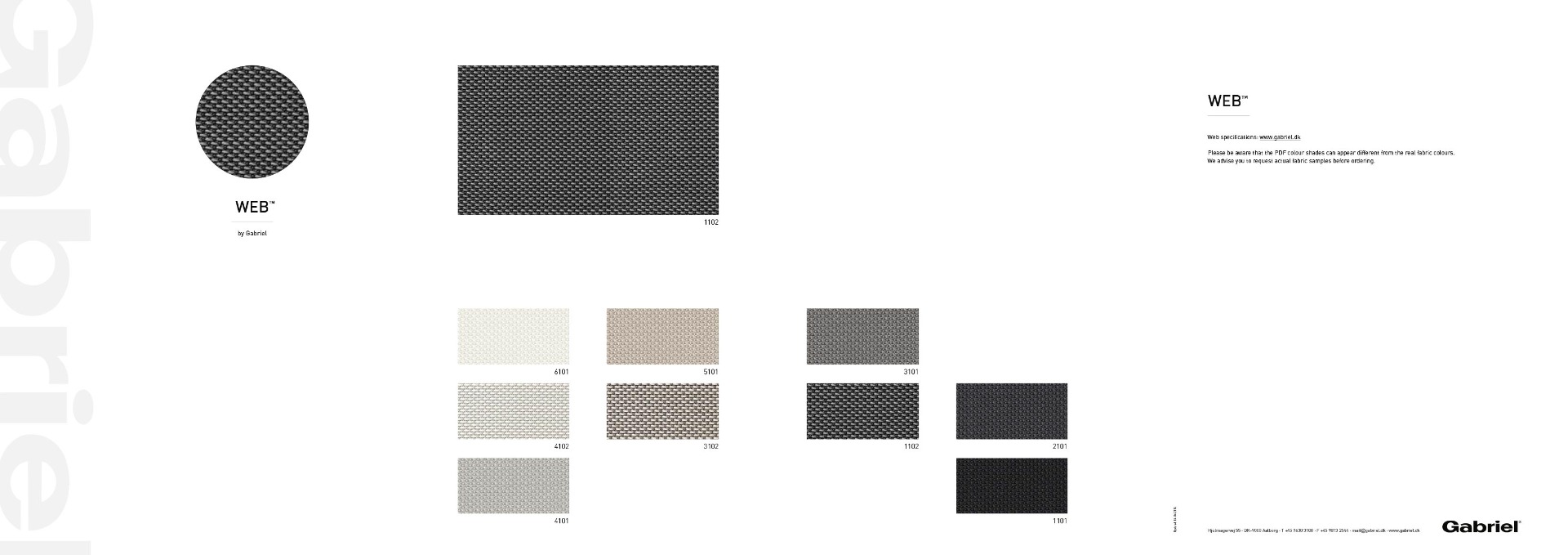 Gabriel color card | Oniro Textiles